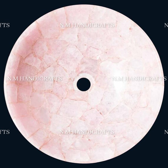 Rose Quartz Sink Pink Quartz Wash Basin Gems Stone Sink | Etsy