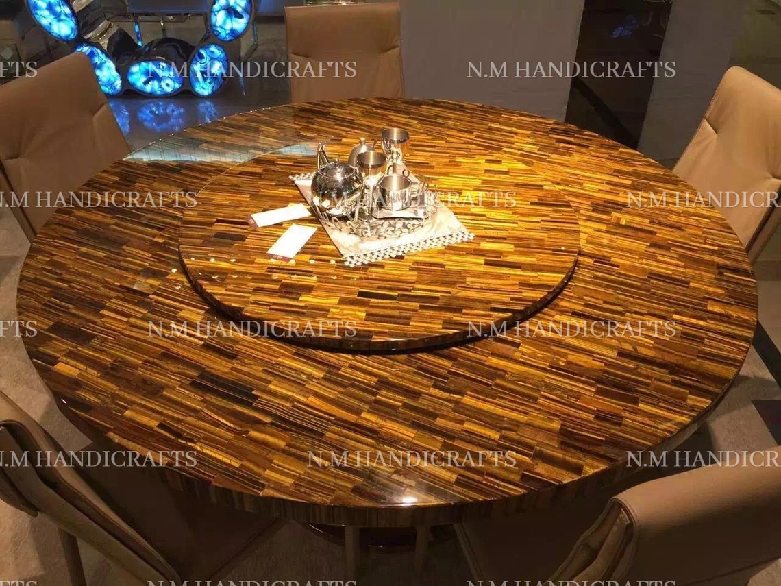Tiger Eye Coffee Table, Tiger Eye Centre Table, Marble & Tiger Eye ...