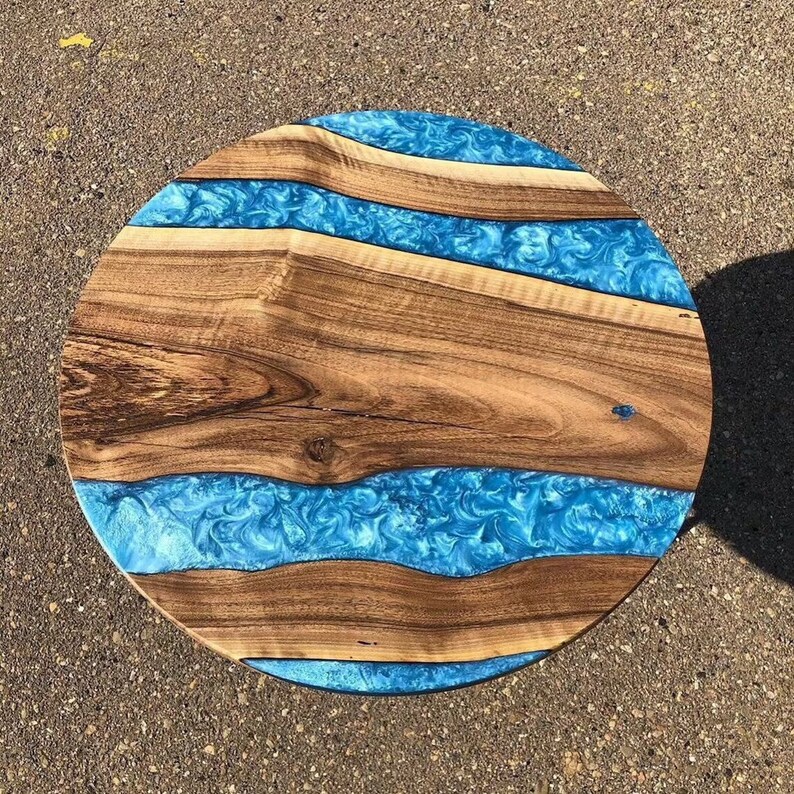 Unique Round Table Top Epoxy Resin Table Round Coffee Table - Etsy