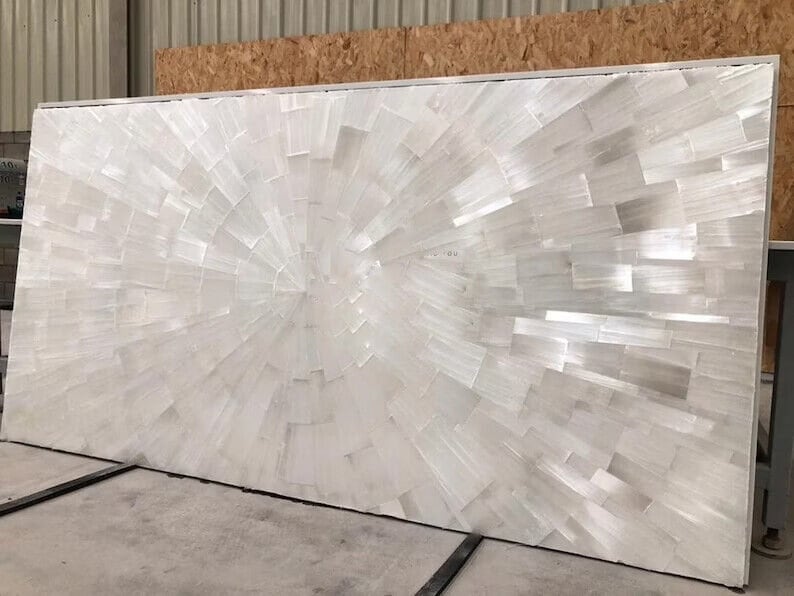 Selenite Wall Panel Selenite Tiles Selenite Wall Decor - Etsy Australia