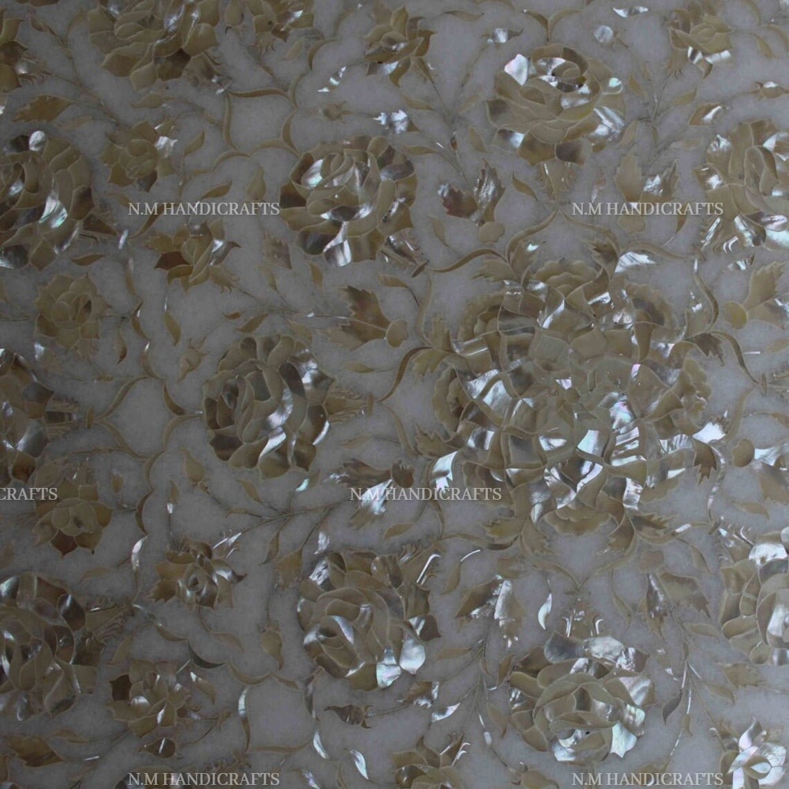 Marble Inlay Dining Table Mother of Pearl Shell Inlay Mop - Etsy