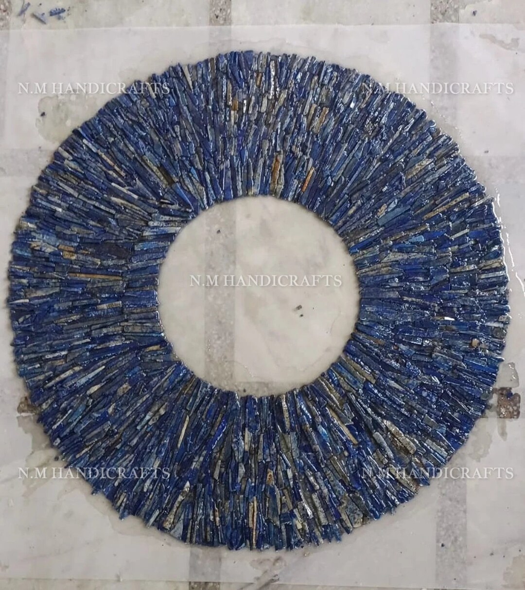 Lapis Lazuli Mirror, Sunburst Mirror, Lapis Gemstone Mirror, Lapis ...