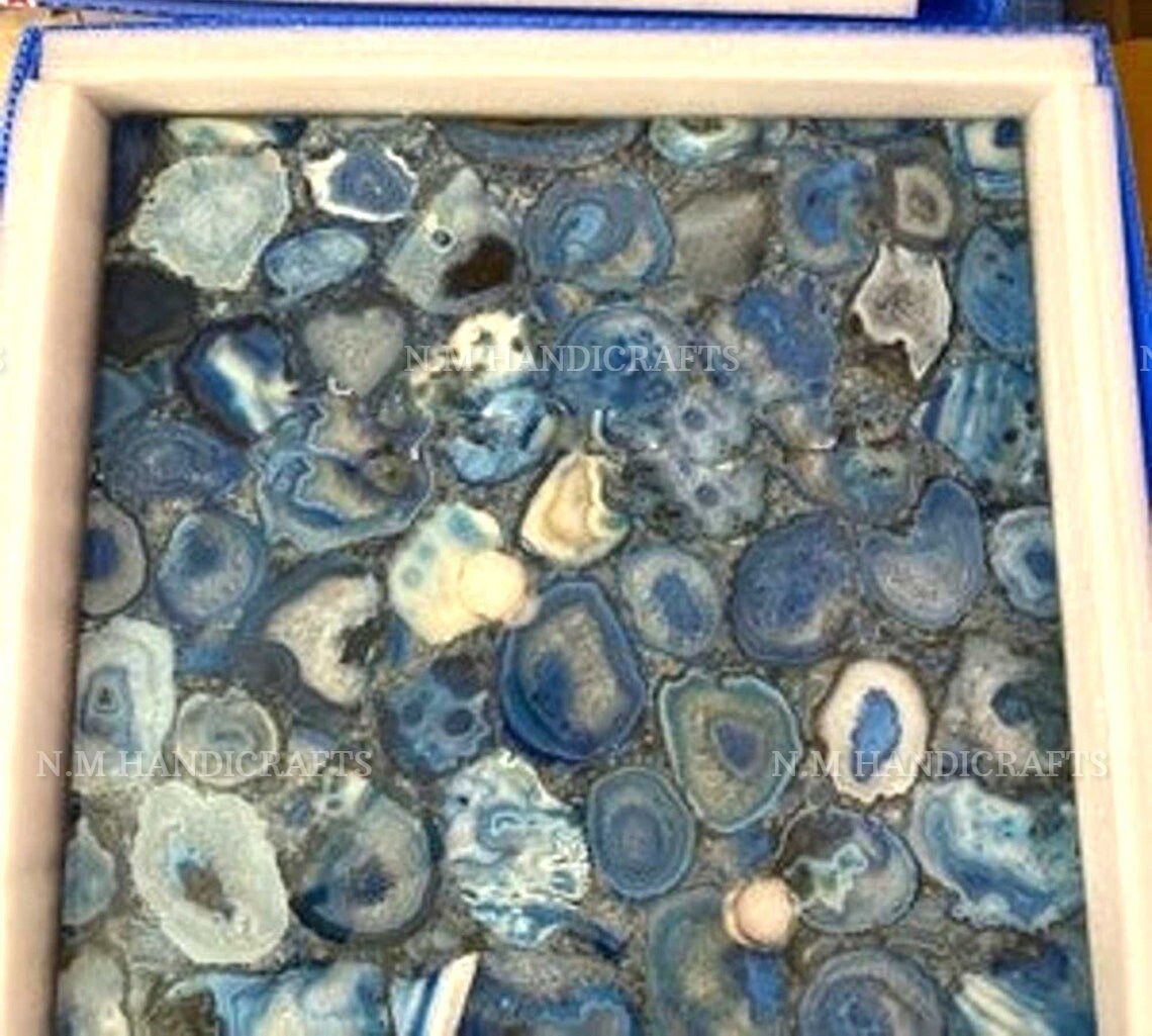 Blue Agate Counter Tops, Blue Agate Vanity Top, Blue Agate Buffet ...