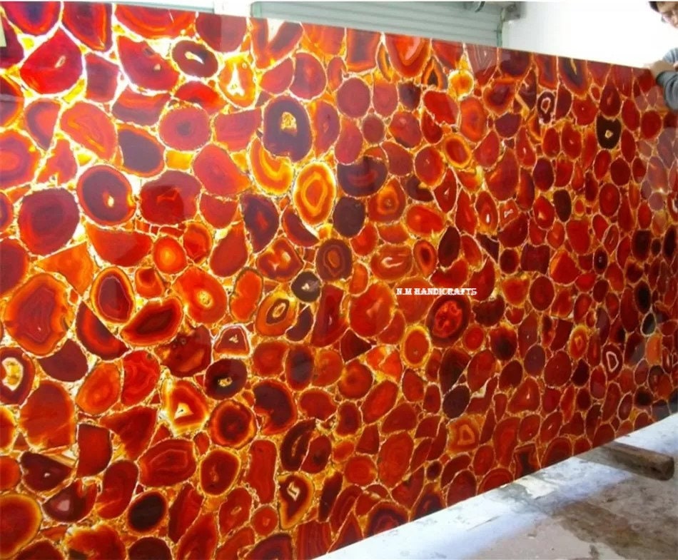 Red Agate Stone Slab, Use On, Table Top, Bars & Counters, Kitchen Slab ...