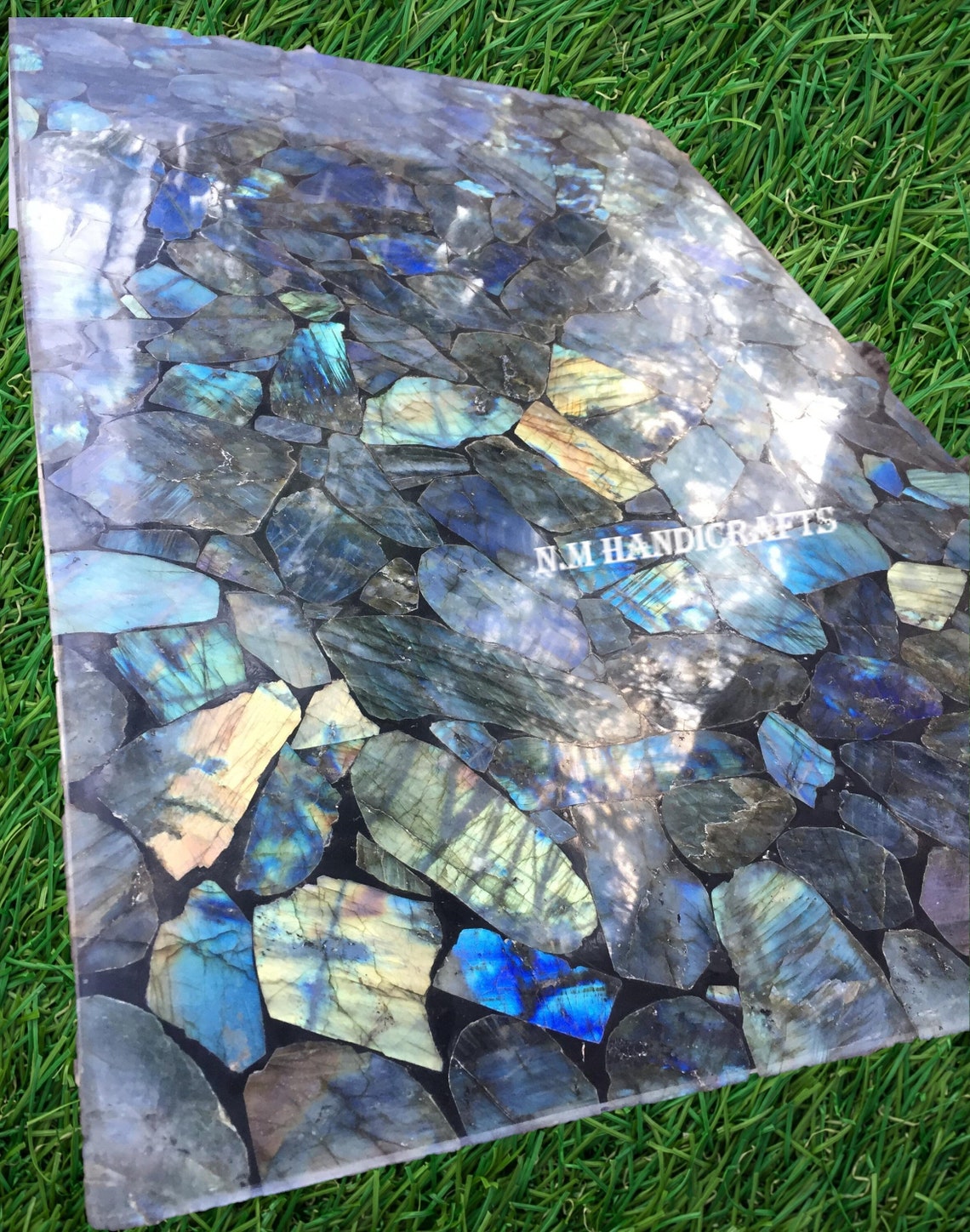 Labradorite Stone Slab Counter Tops Dining Table Top Garden - Etsy