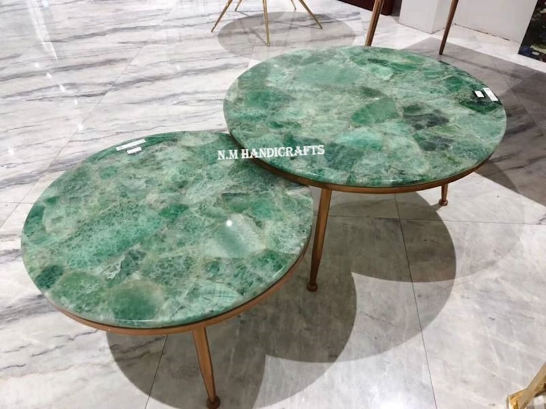Green Fluorite Table Top, Side Table Top , Coffee Table Top, Patio ...
