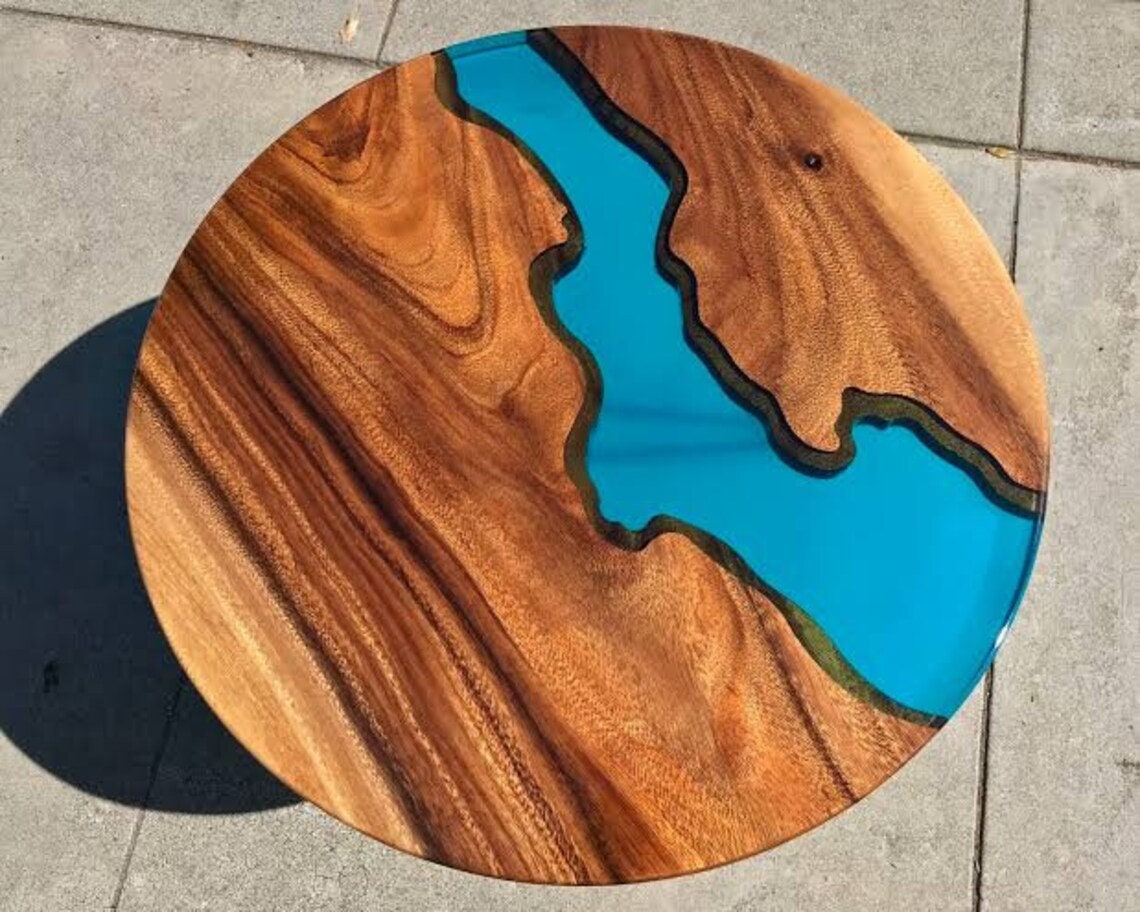 Wood Resin River Table, Coffee Table Top, Center Table Top, Hallway ...