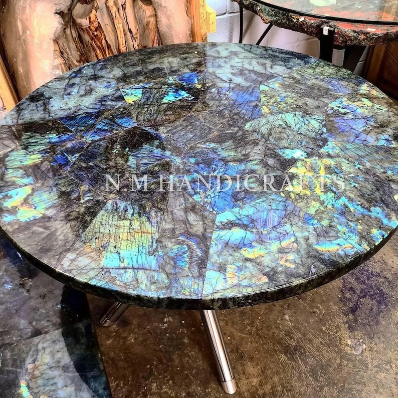 Labradorite Stone Dining Table Top Kitchen Furniture Sofa - Etsy