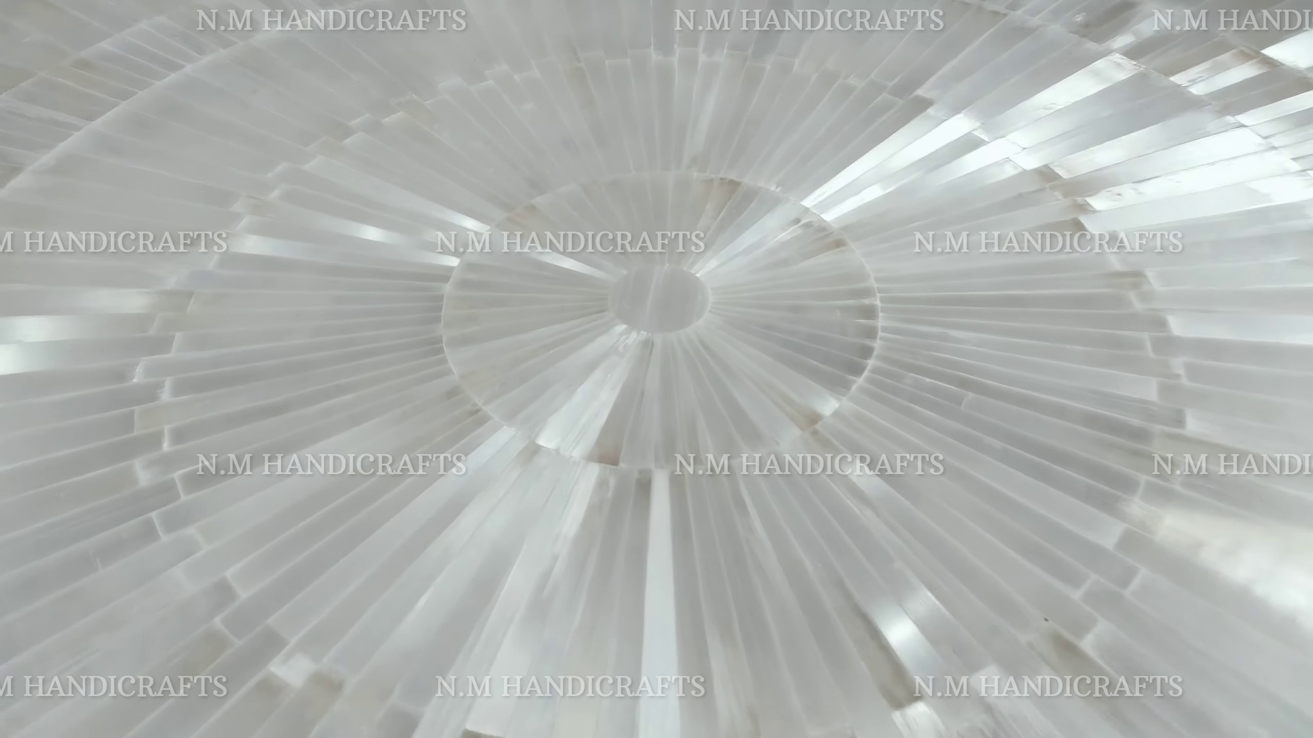 Natural Selenite Stone Sunburst Table Top, Selenite Coffee Table ...