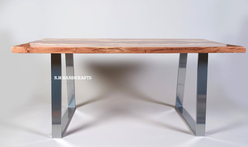 Red Resin River Table Natural Wood Center Table Top Coffee - Etsy