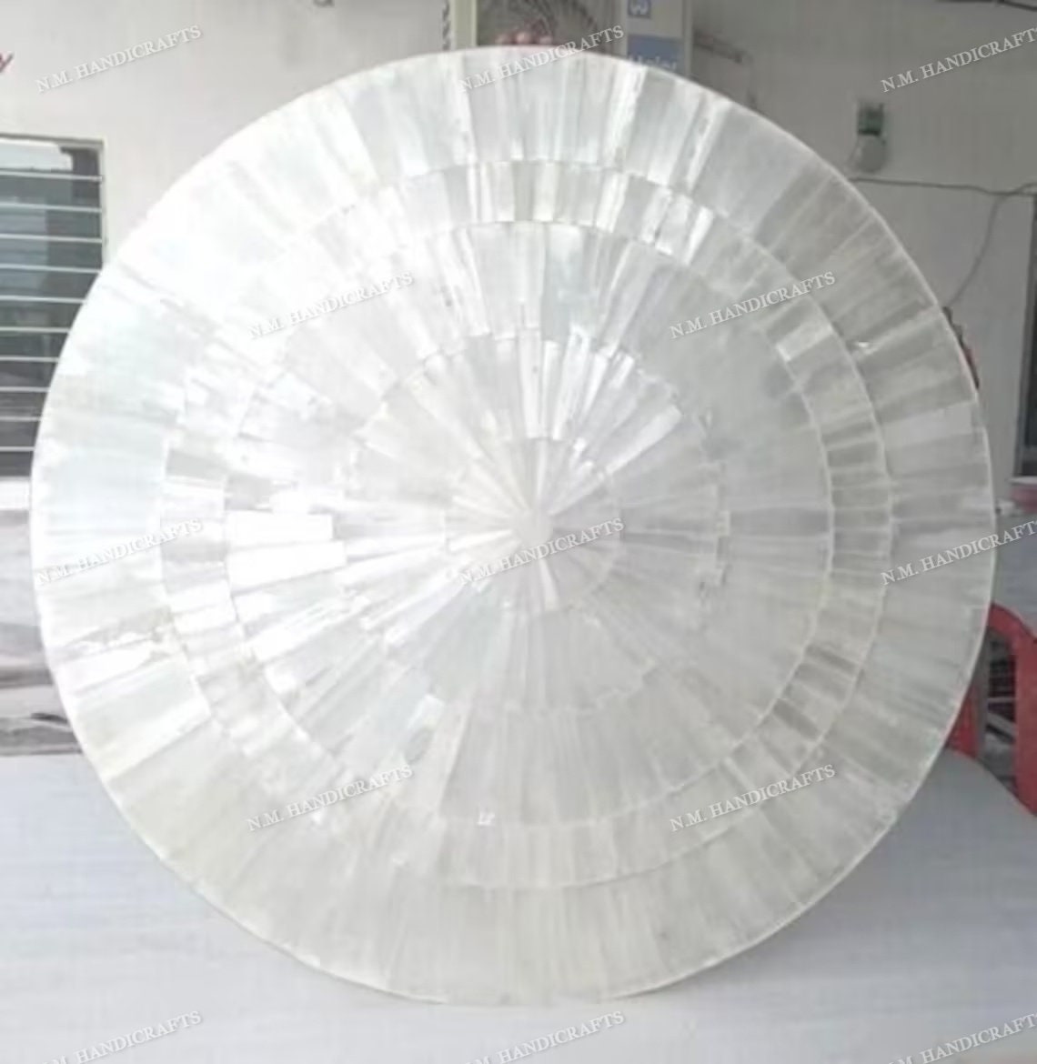 Selenite Stone Dining Table Top, Selenite Coffee Table, Center & Side ...