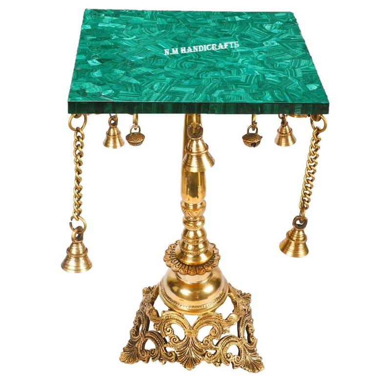 Malachite Inlay Stone Coffee Table Top Dining Table Top - Etsy