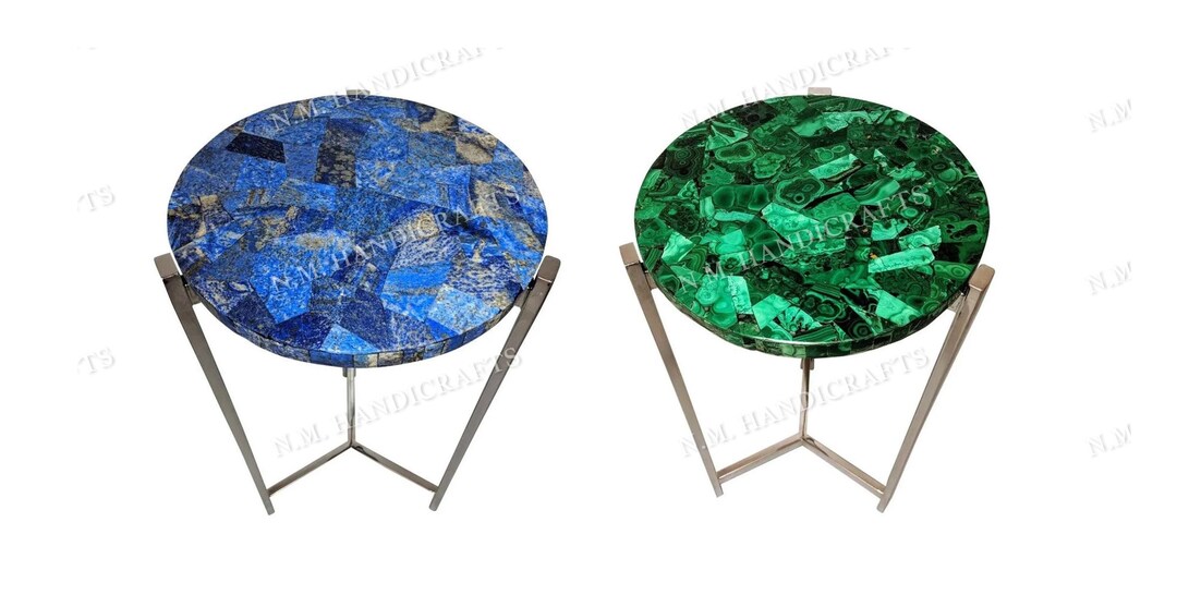 Malachite Table Top, Lapis Lazuli Coffee Table ,inlay Stone Side Table ...