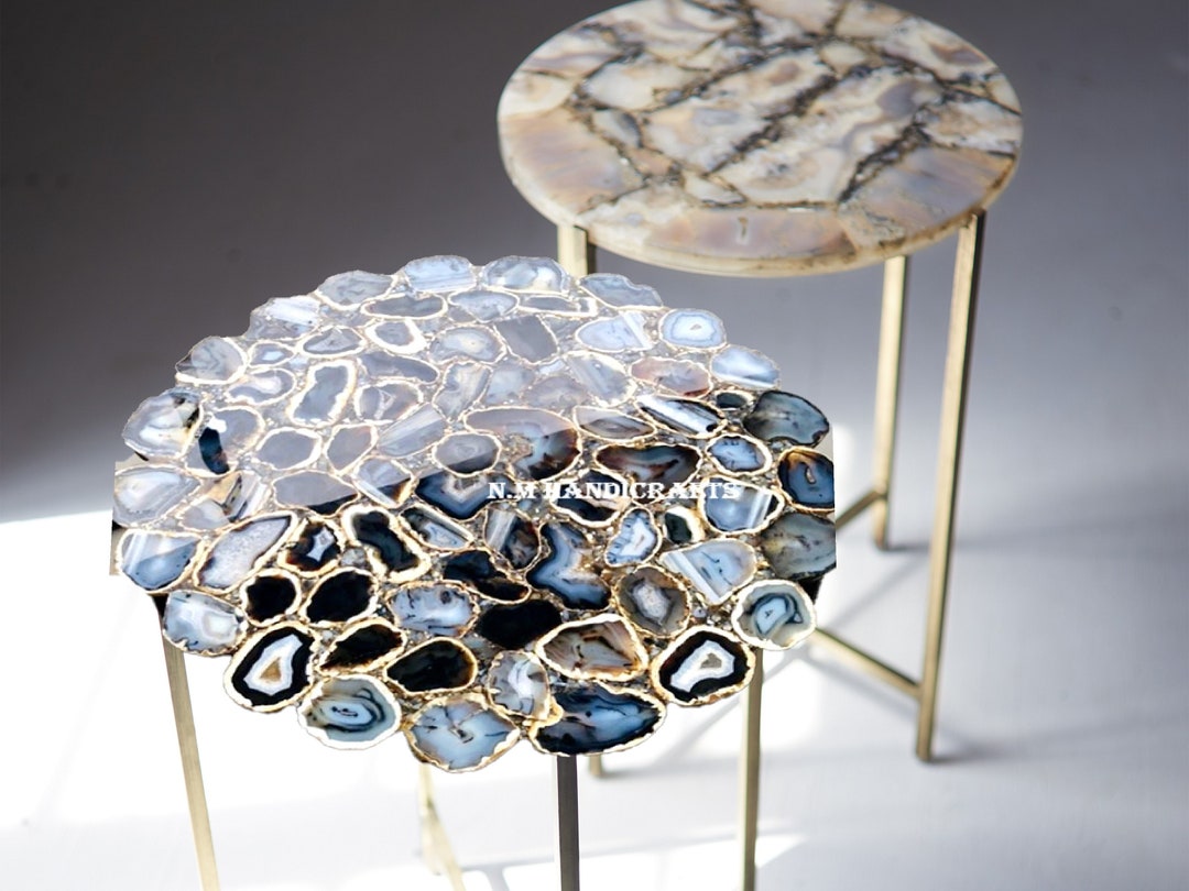 Black Agate Table Top, Agate Table Top, Coffee & End Table, Dining ...