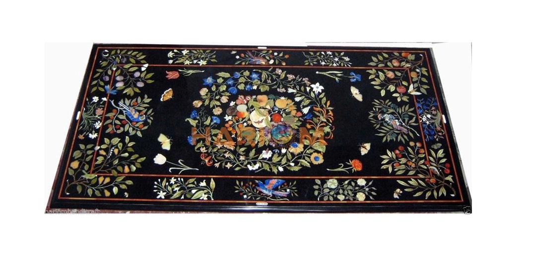 Marble Coffee Table Top, Stone Dining Table, Stone Counter Top, Floral ...
