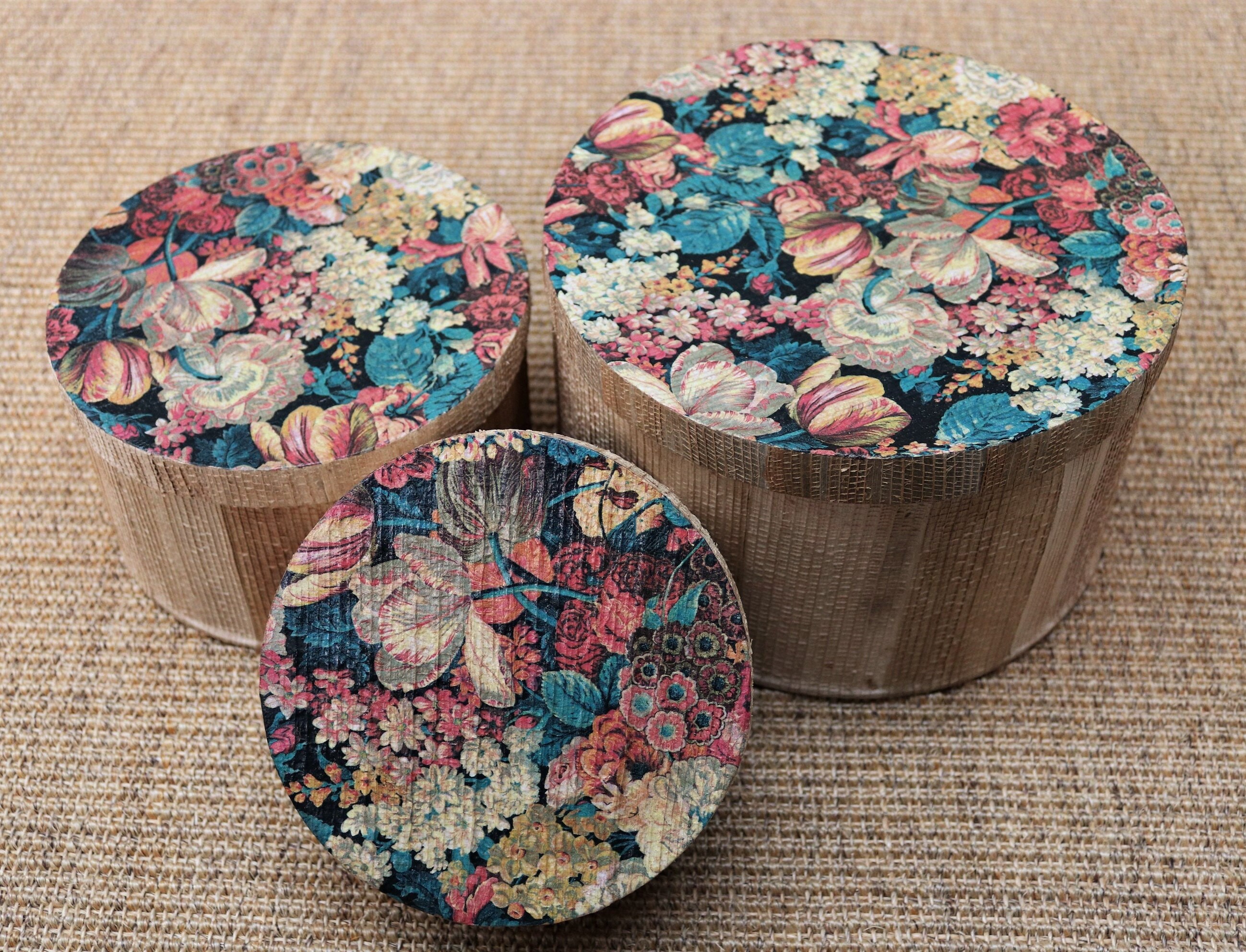 Decoupaged Handmade and Eco Friendly Banana Fibre Storage Box - Etsy UK