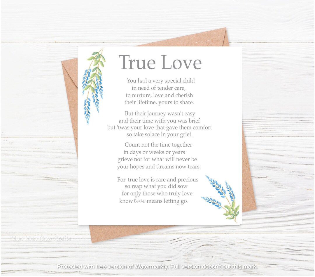 Snowdrop Sympathy Card: Child Loss, Bereavement - Etsy