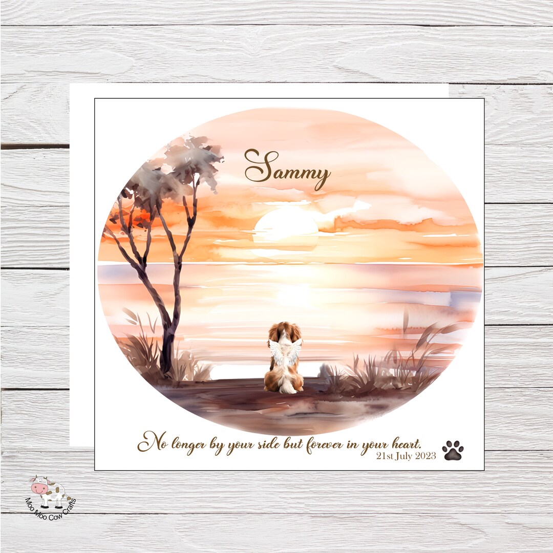 Dog Loss Sympathy Card: Pet Memorial Card - Etsy