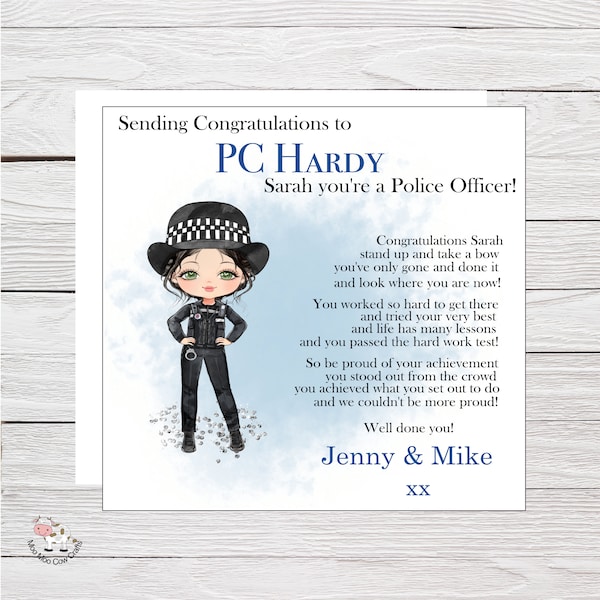Congratulations Police Officer Card - Etsy