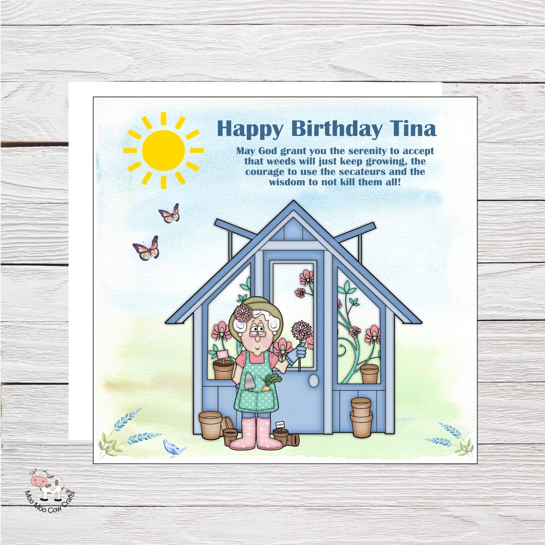 Birthday Card for Gardening Fan, Special Birthday Card for Mum, Wife ...