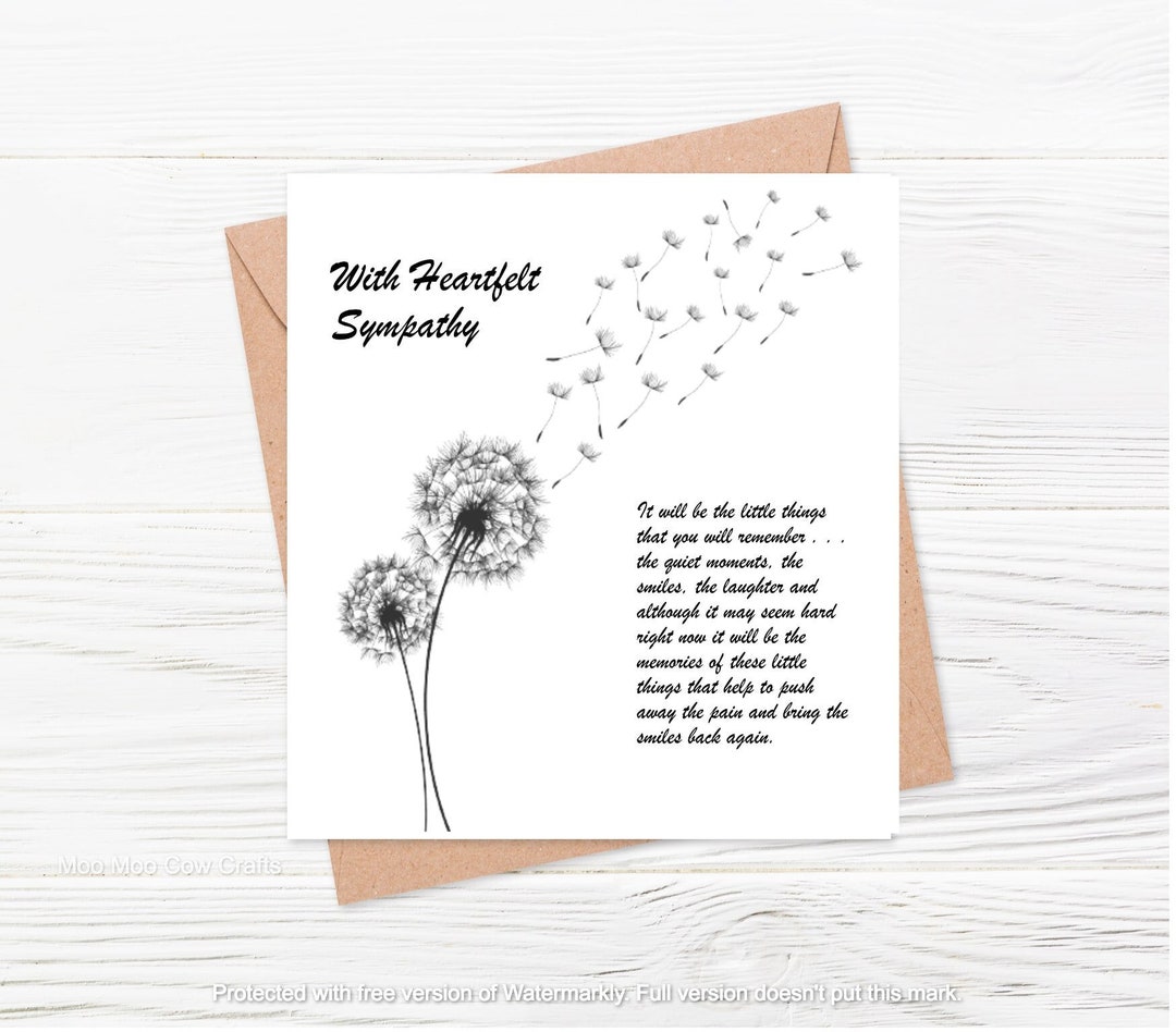 Sympathy Card, Bereavement Card, Expressing Sympathy, What to Say When ...