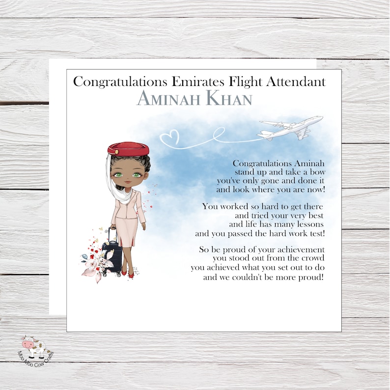 Congratulations to a New Emirates Flight Attendant Emirates - Etsy