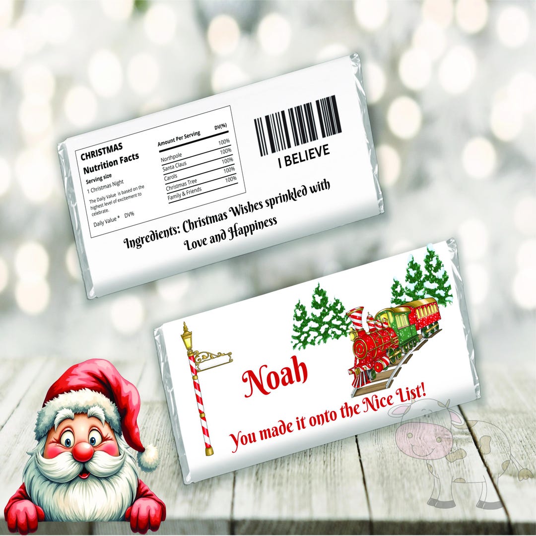 Christmas Eve Box Chocolate Bar Wrapper, Personalised You've Made the ...