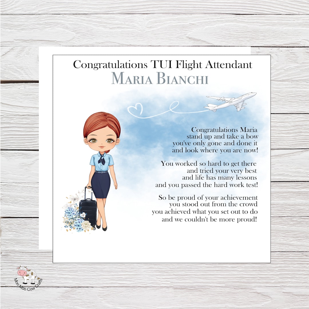Congratulations to a New TUI Flight Attendant, TUI Cabin Crew Card ...