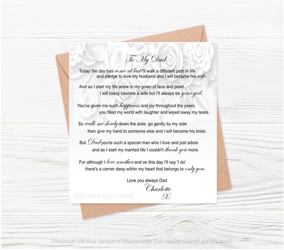 Letter to my father on my wedding day | Honestweddingadvice.com