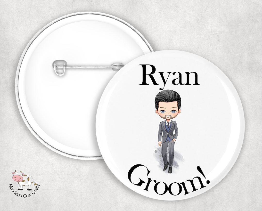 Personalized Groom Badge: Stag Do Accessory, 75mm Badge - Etsy