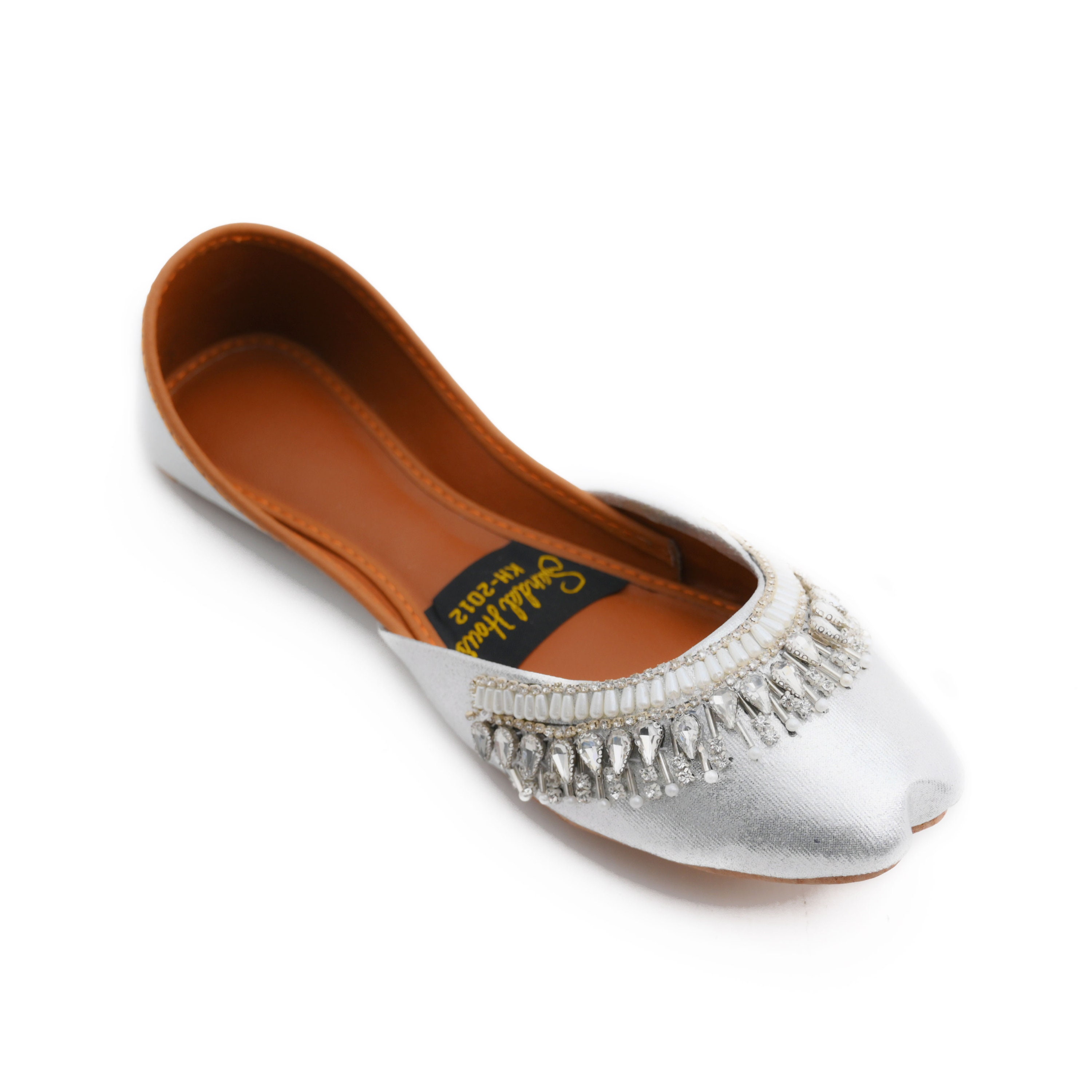 Handcrafted Ladies Pakistani Indian Khusa Sandal | Diamonte and Pearl ...