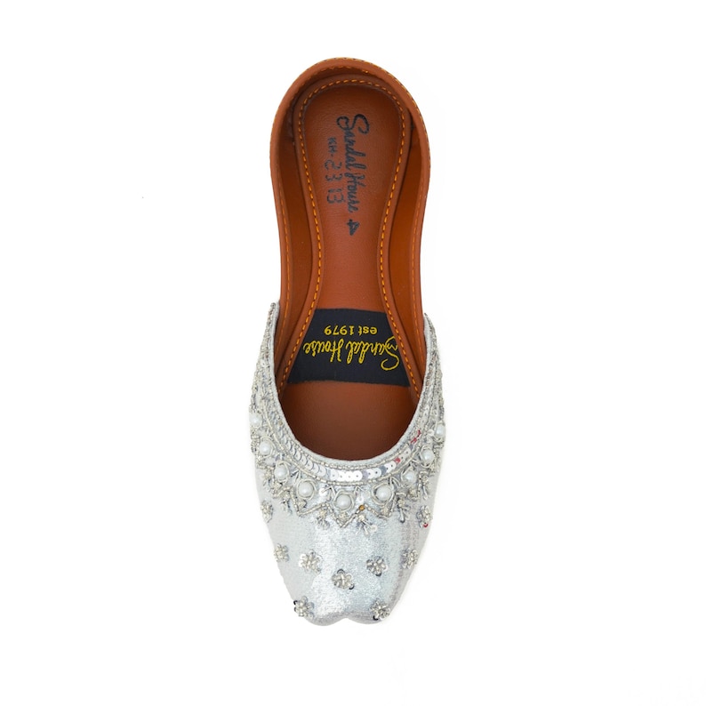 Layla Handmade Ladies Pakistani Indian Khusa Sandal | Sequin and Pearl ...