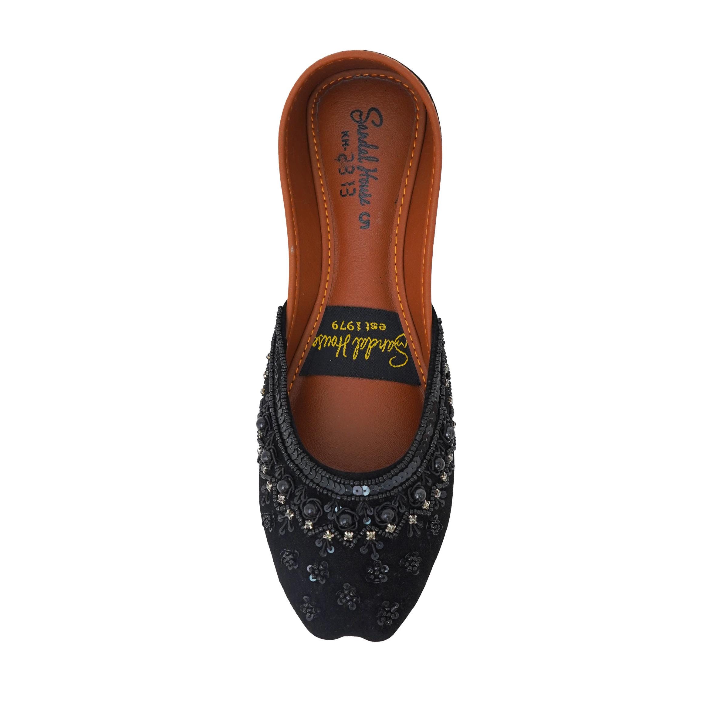 Layla Handmade Ladies Pakistani Indian Khusa Sandal | Sequin and Pearl ...