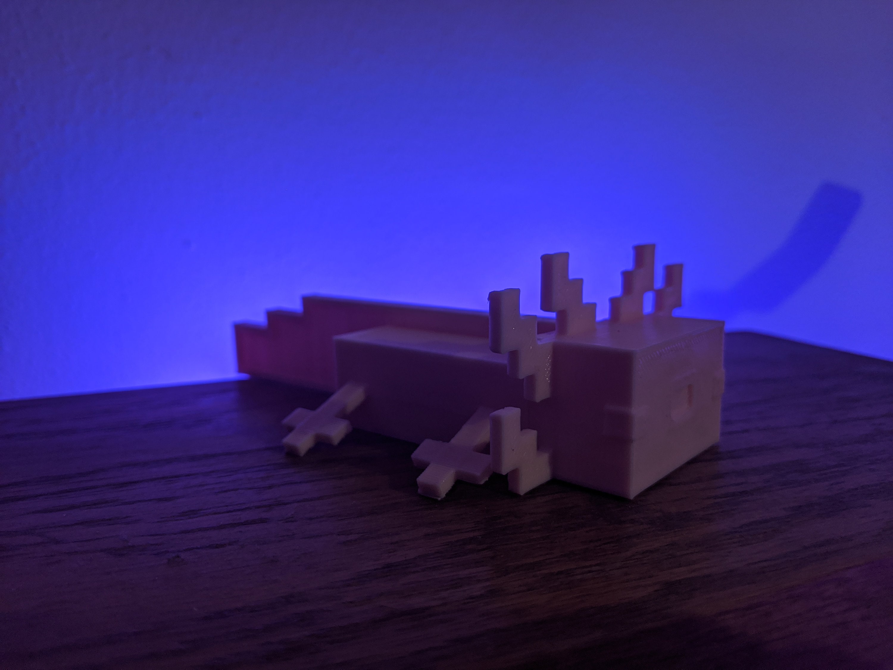 3d Printed Hand Painted Minecraft Axolotls - Etsy