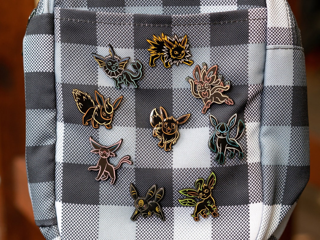 Neon Glow Evolutions Enamel Pins - Etsy