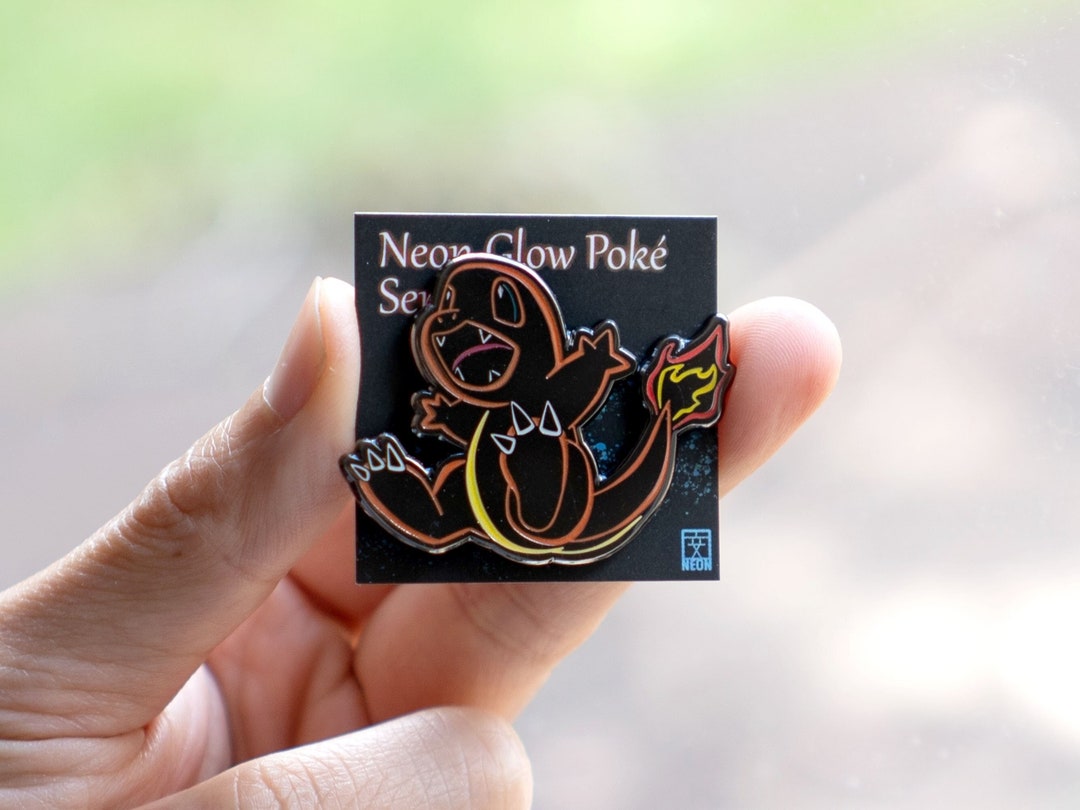 Neon Glow Charma Enamel Pin - Etsy