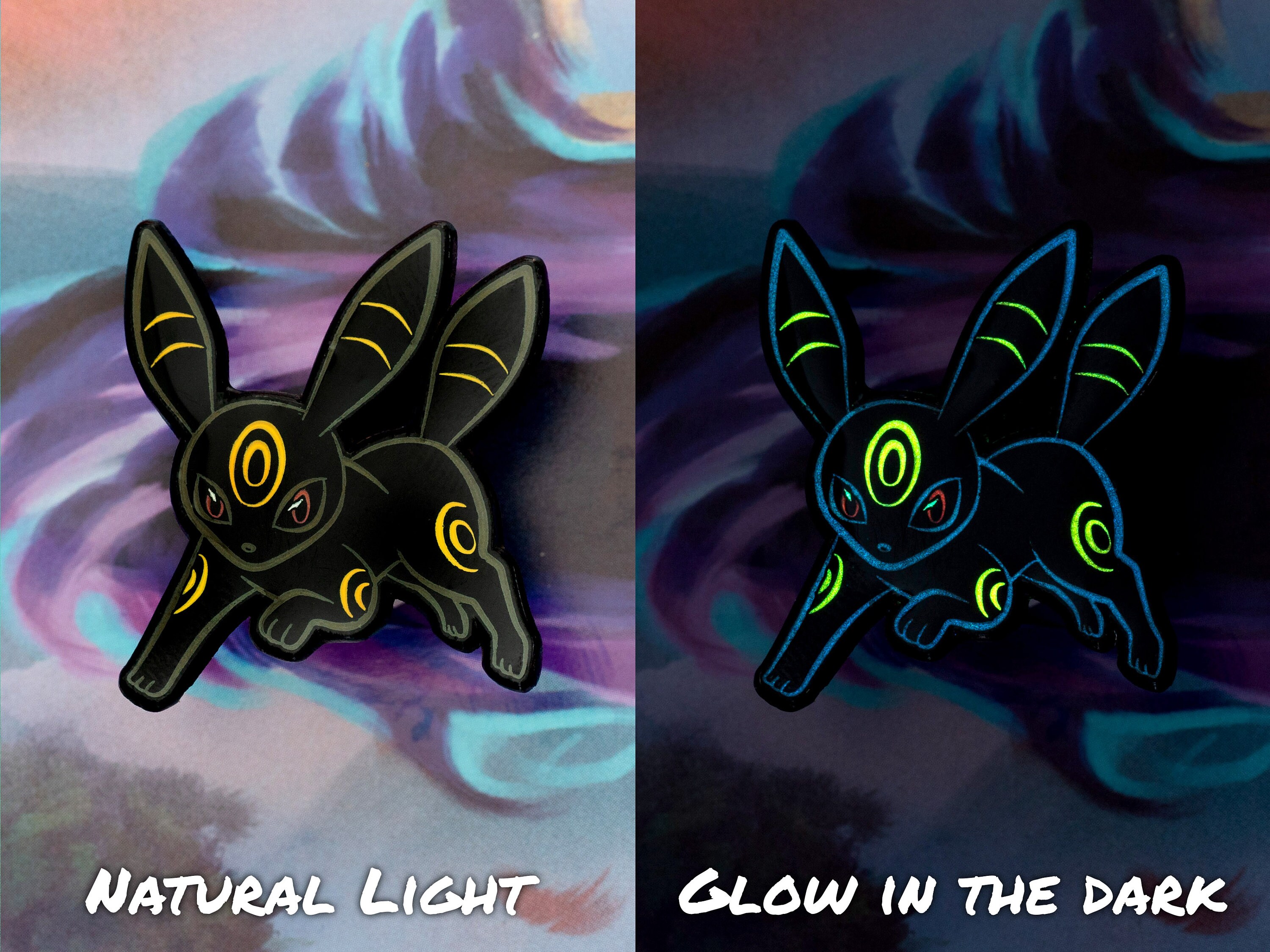 Neon Glow Evolutions Type:umbra Enamel Pin - Etsy