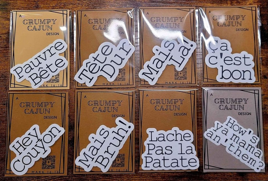 Cajun Saying Sticker Pack - Etsy