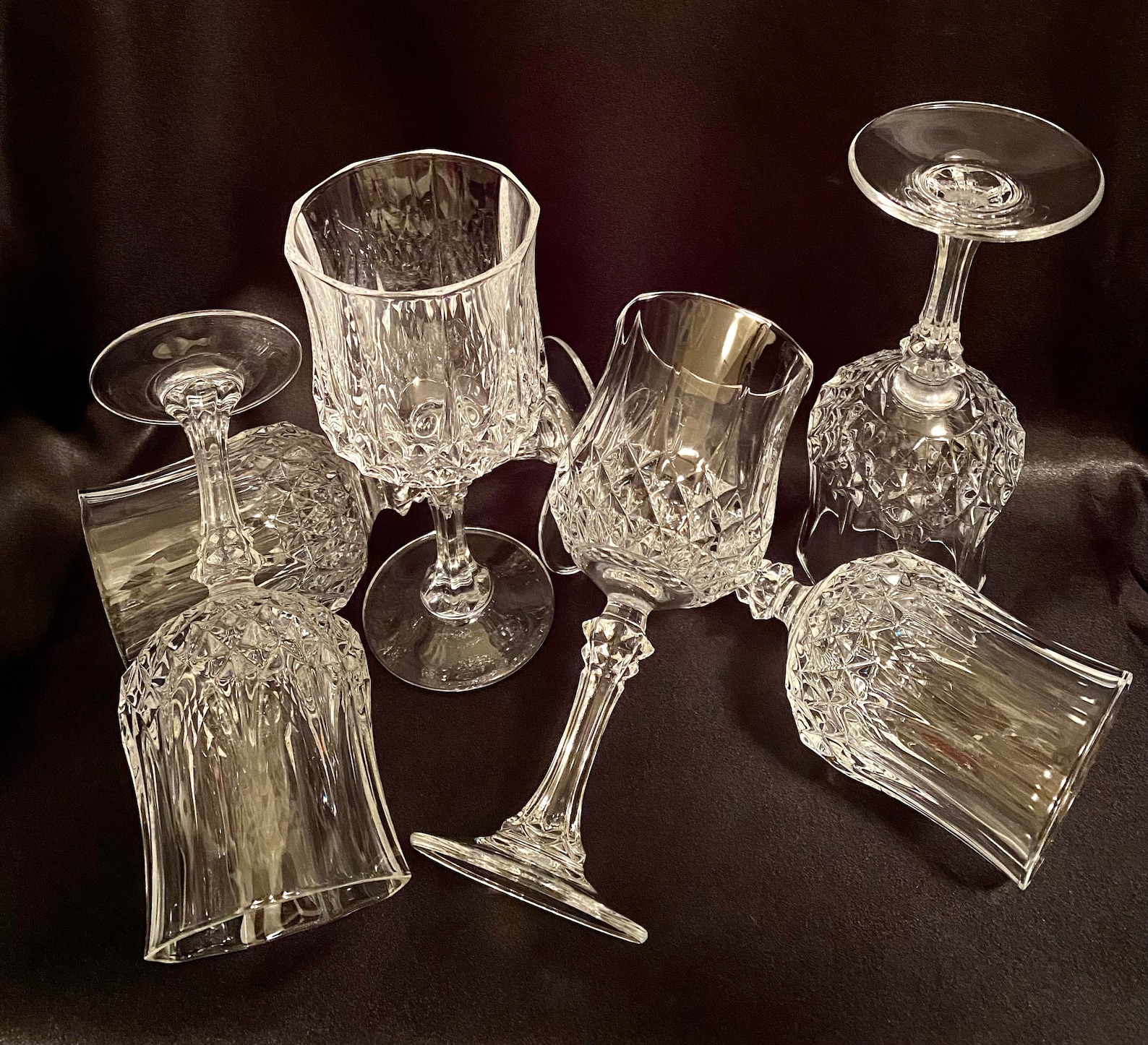 VINTAGE CRYSTAL GLASSES: Cristal D'arques Durand Longchamp - Etsy