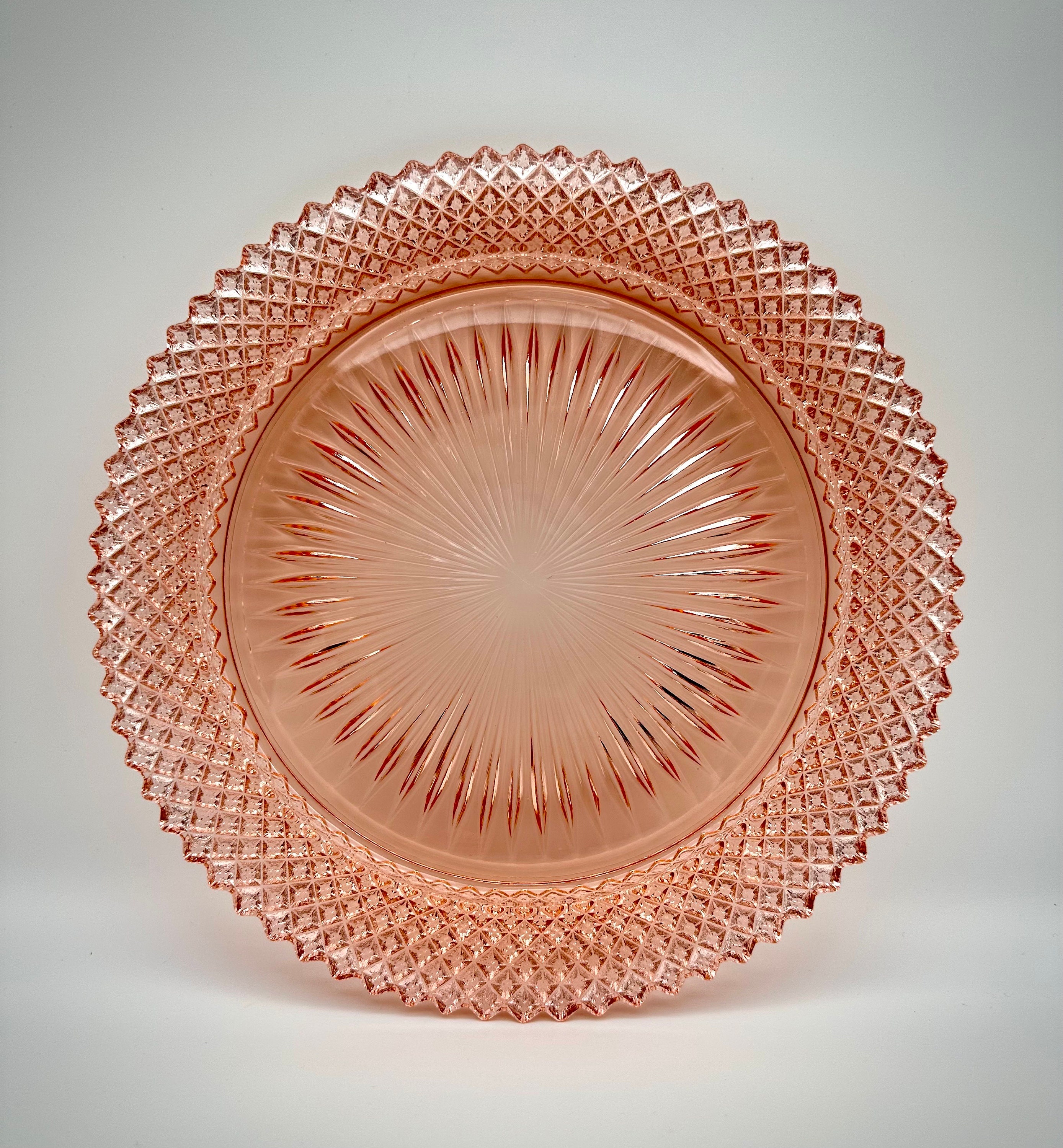 VINTAGE PINK PLATES: Vintage Anchor Hocking miss America Pattern Pink ...