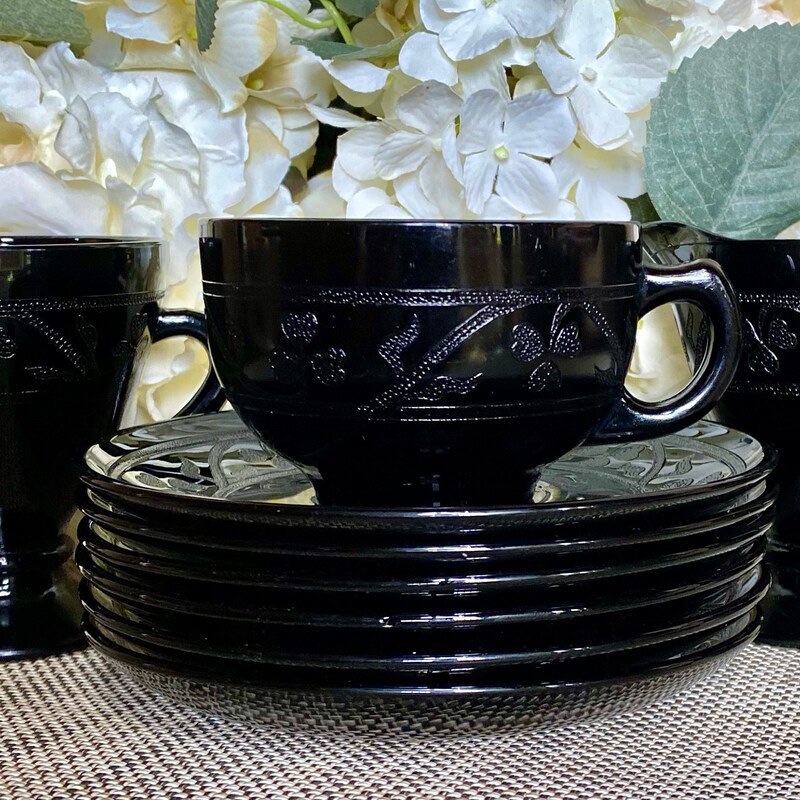 Black Tea Set - Etsy