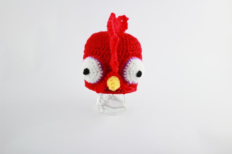 Crochet Red Rooster Hat Hei Hei Inspired Hat Handmade Chicken Hat Photo ...