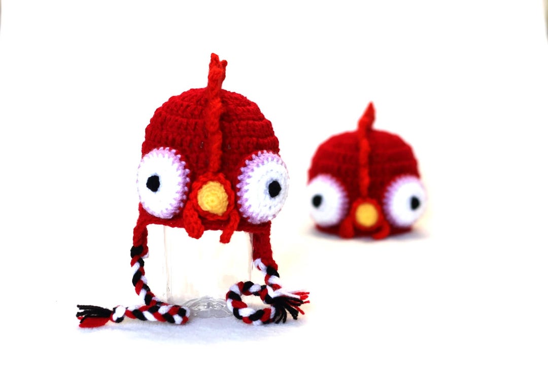 Crochet Red Rooster Hat: Hei Hei Inspired Chicken Costume, Photo Prop ...