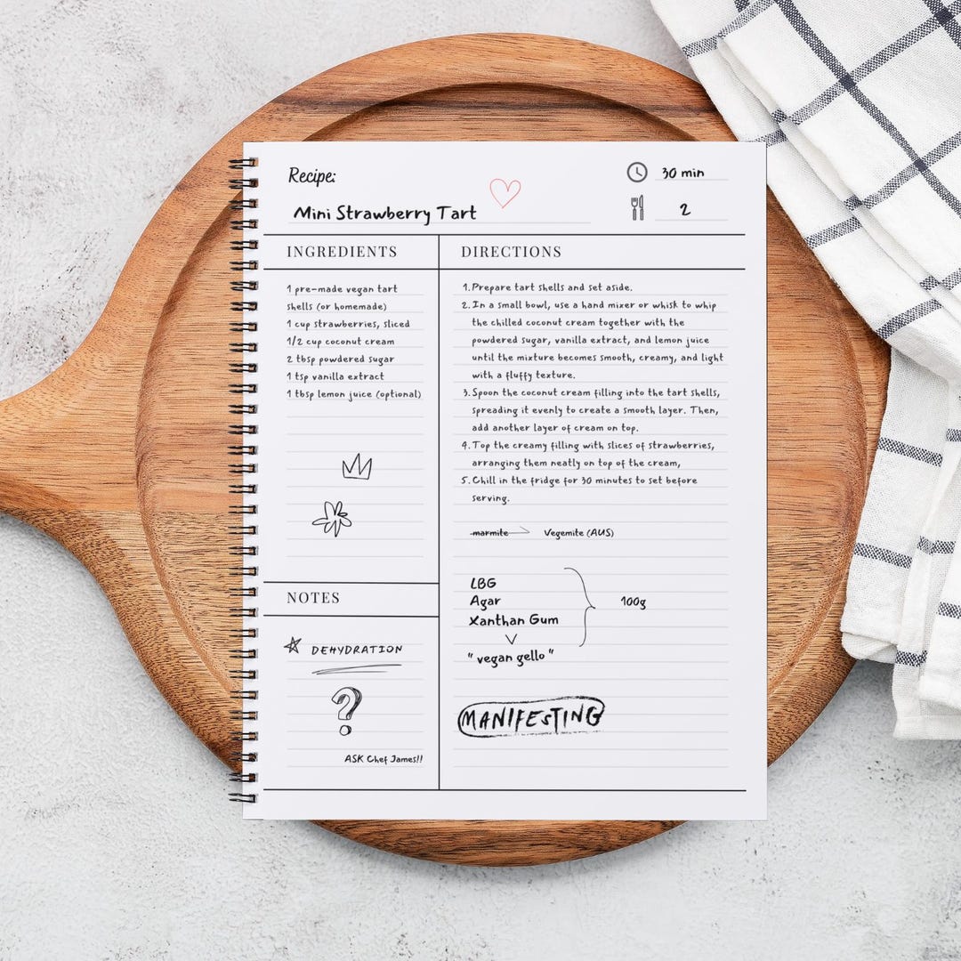 Digital Recipe Card Template – Customizable Canva Design, Instant ...