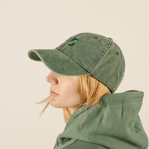 Custom Embroidered Cap - Unisex Personalised Vintage Washed Out Cotton ...