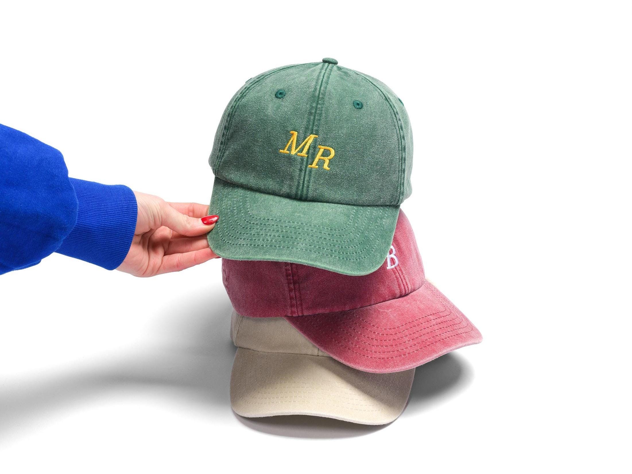 Cap Embroidered With Initials, Vintage Dad Hat Custom Embroidery With ...