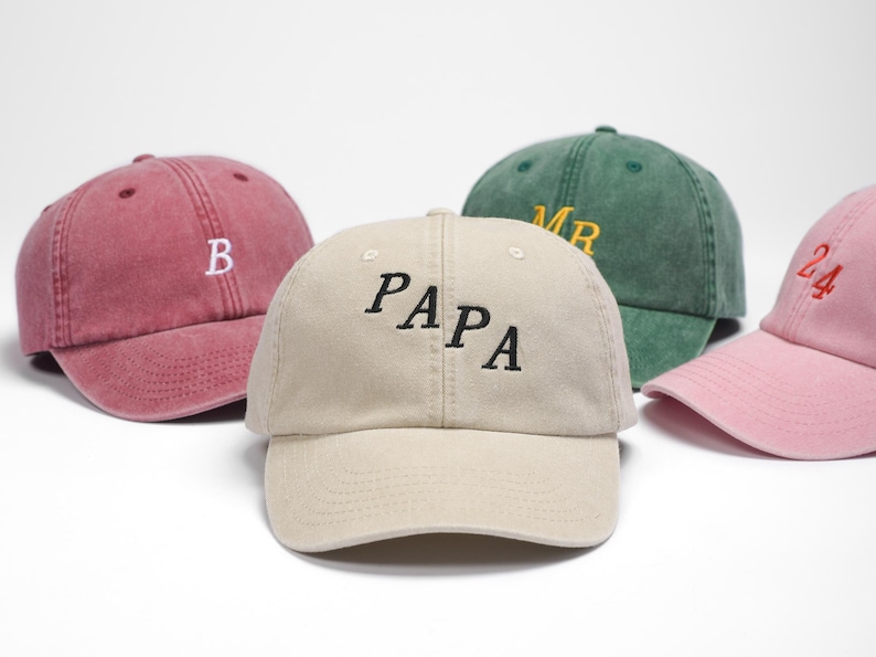 Cap Embroidered With Initials, Vintage Dad Hat Custom Embroidery With ...