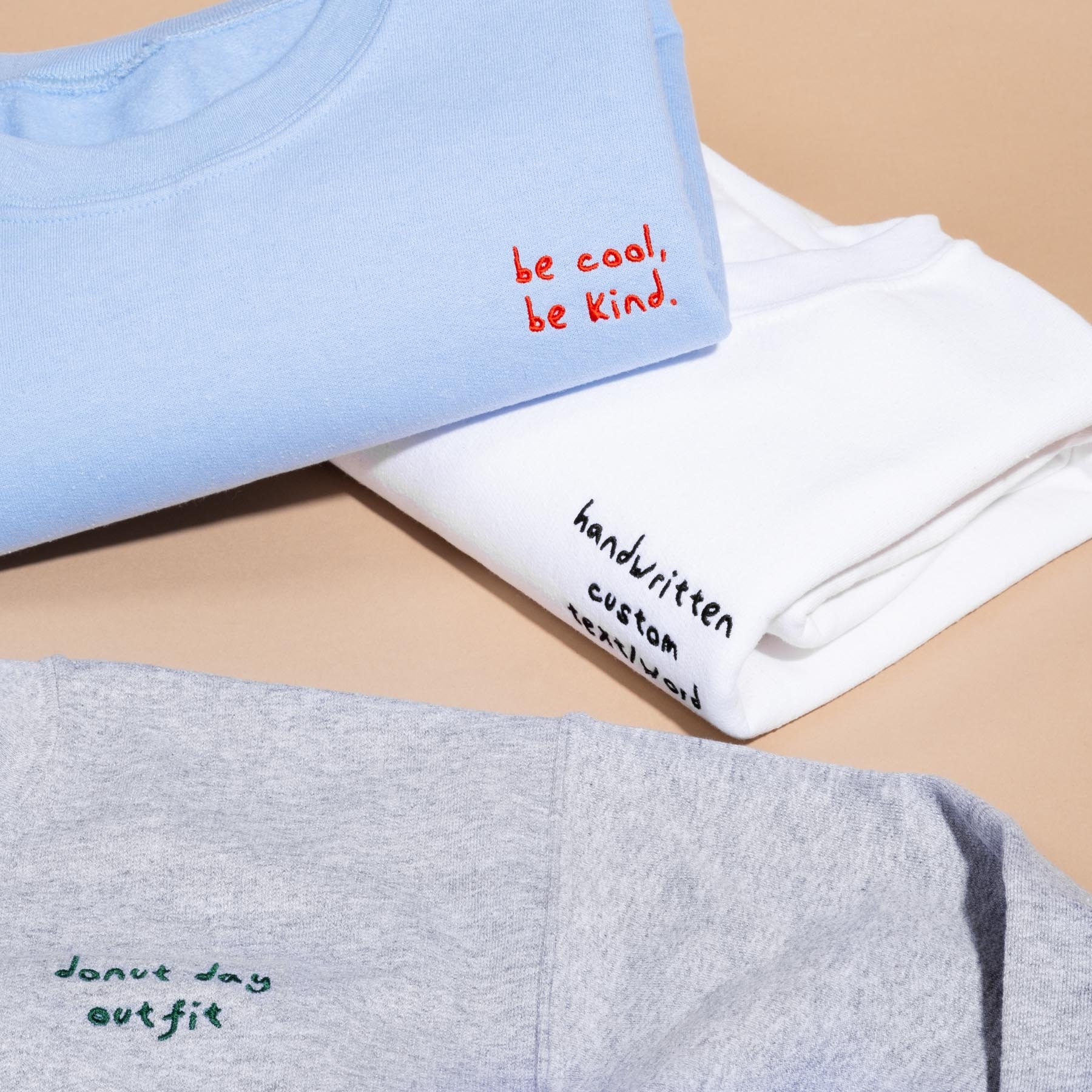 Custom Embroidered Sweatshirt: Personalized Handwritten Style Pullover ...
