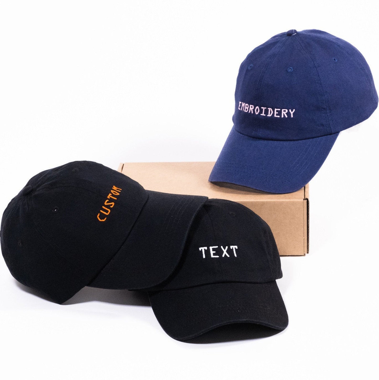 Custom Cap Personalised Embroidery Text UK Cotton Snapback - Etsy