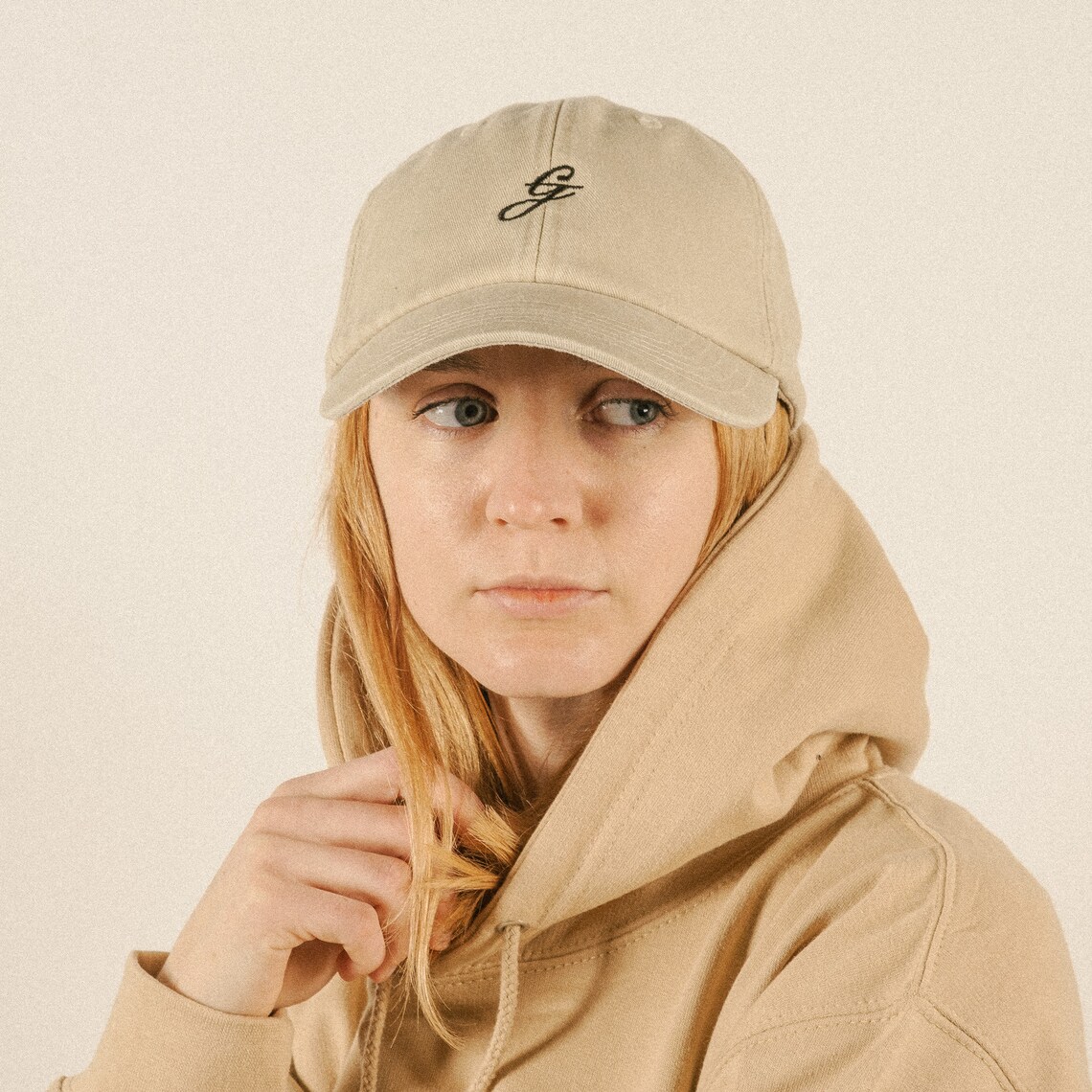 Custom Embroidered Initial Baseball Cap: Vintage Washed Cotton Dad Hat ...